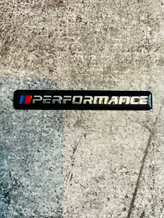 BMW Performance Aufkleber Emblem Aluminium Schwarz NEU (Neu und ...