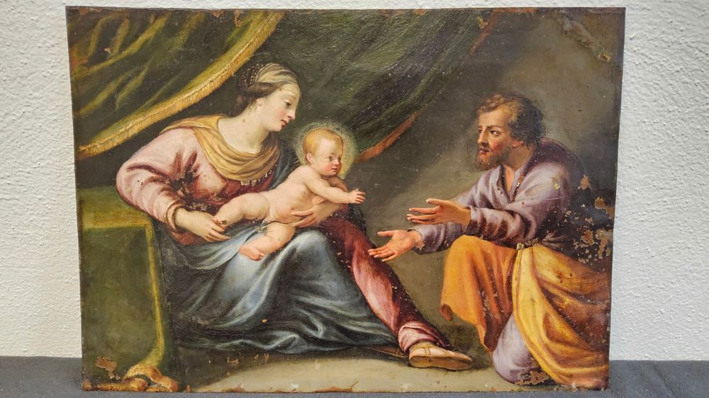 Magnifique très antique peinture à l'huile sur cuivre 17ème (Gebraucht) in Malleray für CHF 516 ...