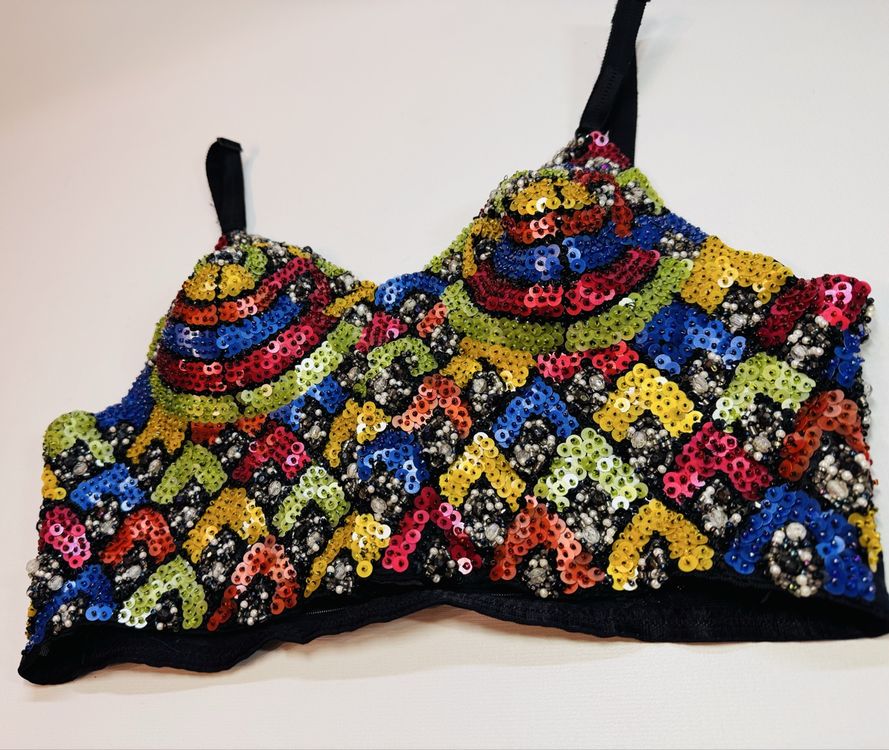 Vintage HUNZA Pailletten-Top 80/90s – Sehr selten! (Gebraucht) in Rombach für CHF 60 – mit ...