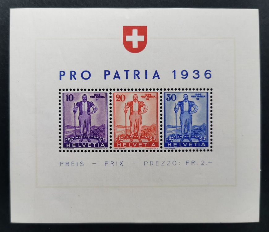 TR79 Bloc Timbre Suisse 1936 (Gebraucht) in Cousset für CHF 7.95 – mit Lieferung auf Ricardo kaufen