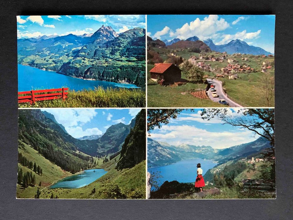 AK Walensee Höhenstrasse Kerenzerberg 4 Bild Karte | Kaufen auf Ricardo