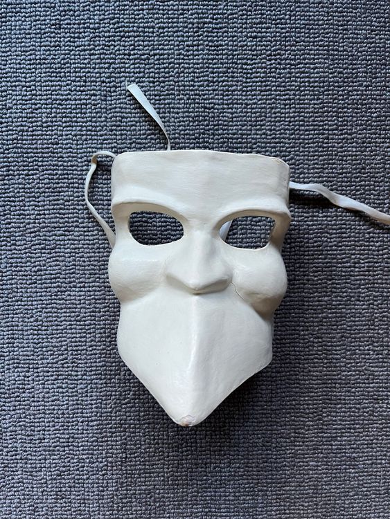 Original Venezianische Maske, weiss, Handarbeit | Kaufen auf Ricardo