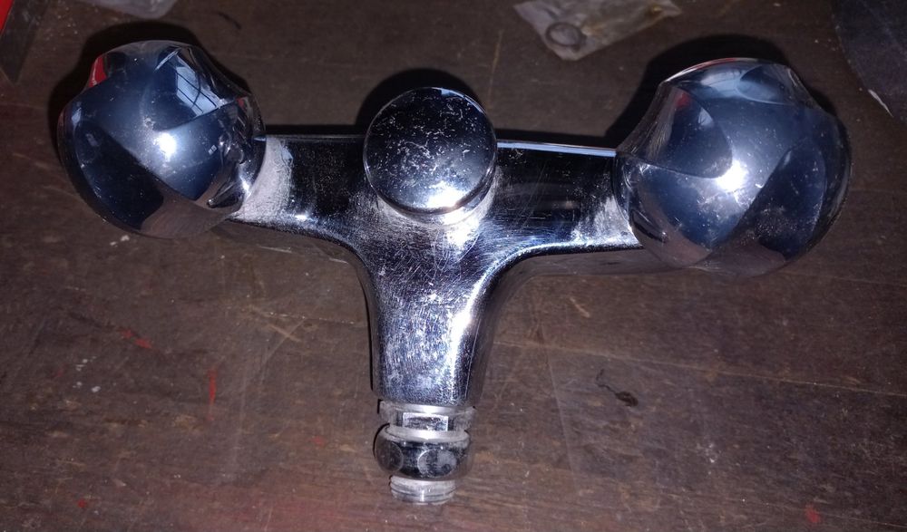 Oederlin 2 Ventil Badmischer Messing verchromt 150 | Kaufen auf Ricardo