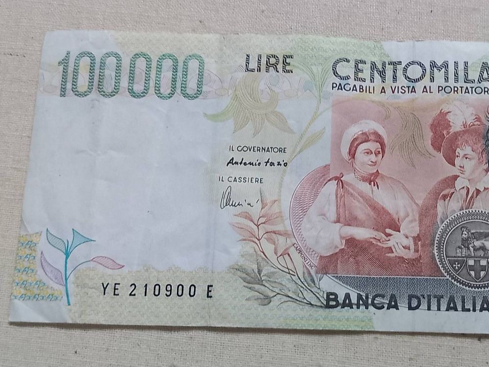 1000000 lire Banknote (Caravaggio). (Gebraucht) in Sorengo für CHF 10 ...