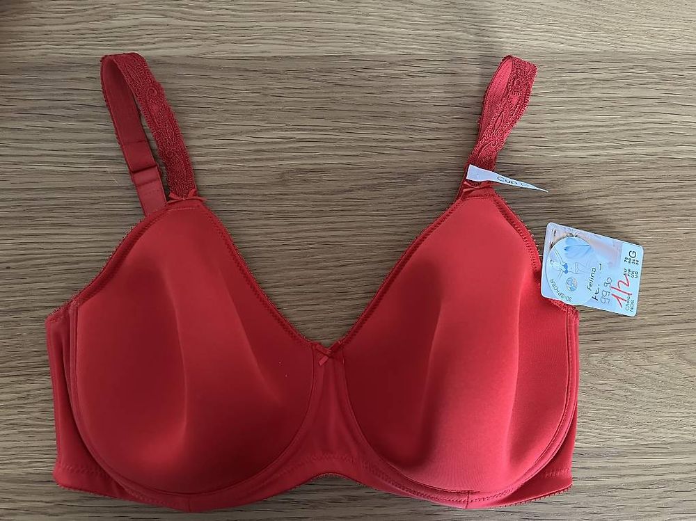 hochwertiger Bügel BH, rot, Cup G, rot (Neu und originalverpackt) in ...