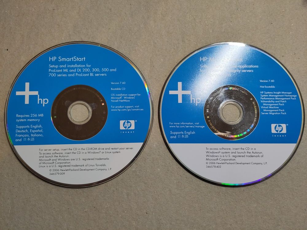 HP SmartStart und HP Management DVD | Acheter sur Ricardo