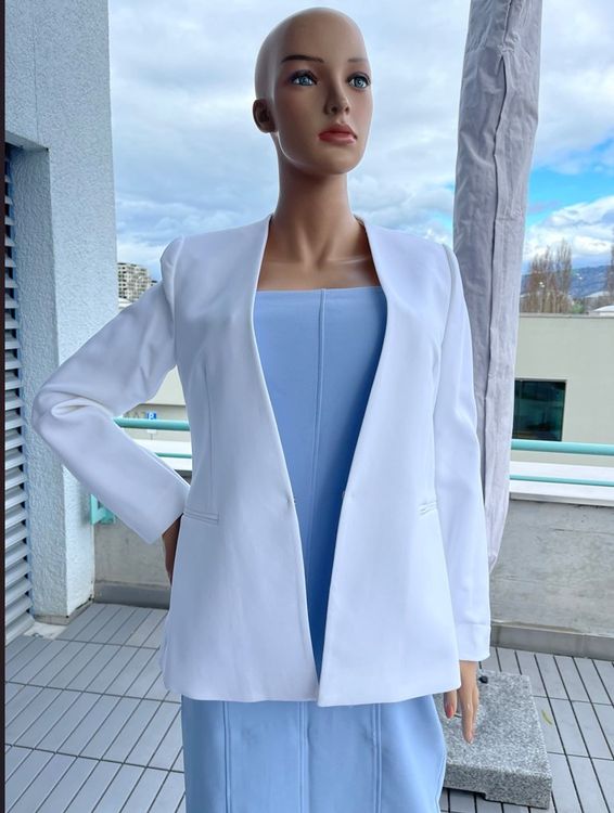 ZARA TAILLIERTER basic BLAZER weiss Gr.L (36-38) NEU (Neu und originalverpackt) in Rotkreuz für ...