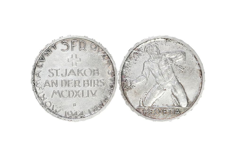 5 Franken Gedenkmünze "St. Jakob" von 1944. Start ab 1.-- (Neu (gemäss Beschreibung)) in ...