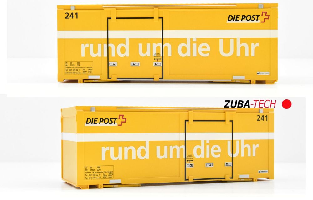 Creanorm Postcontainer "rund um die Uhr" zu Spur 0 Wagen (Neu (gemäss ...