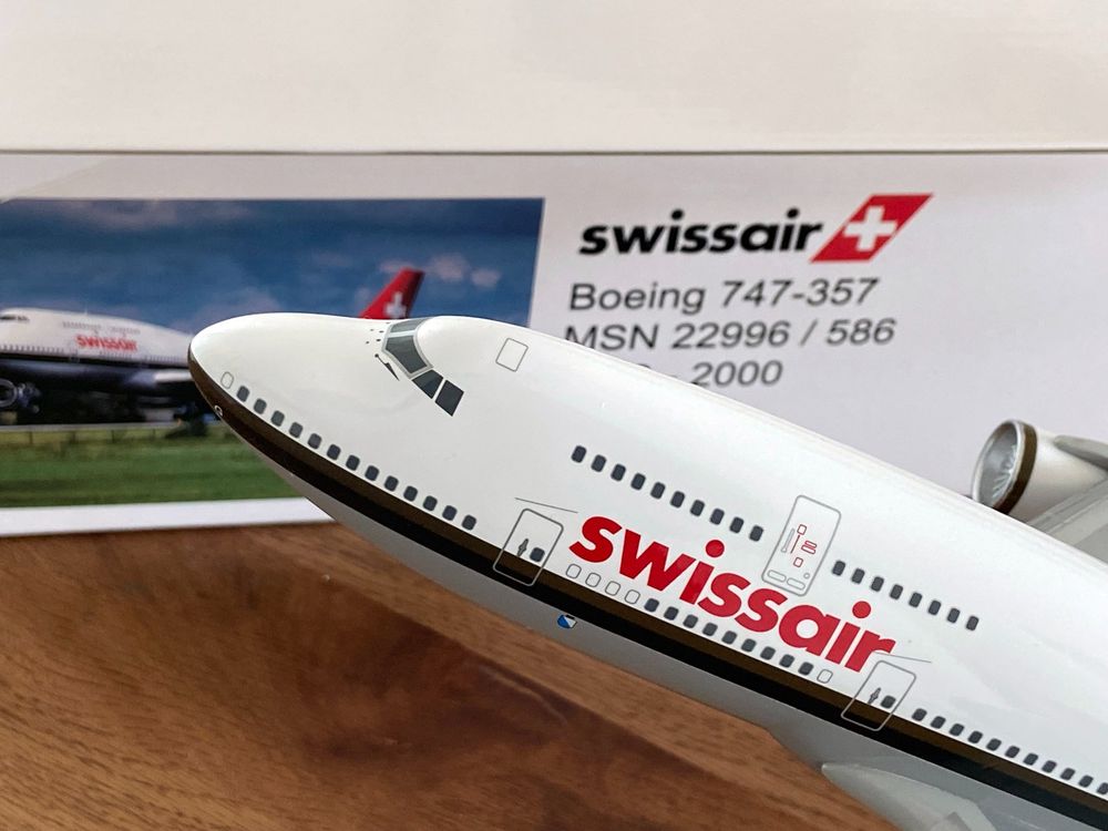 SWISSAIR Jumbo Boeing 747-357 "ZÜRICH" HB-IGF grosses Modell | Kaufen ...