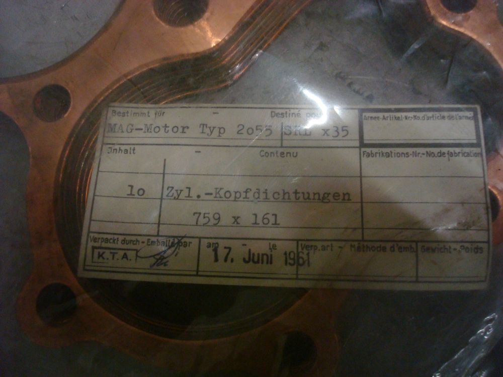 Mag 2055 Zylinderkopfdichtung Rapid Spezial Spez Einachser (Neu (gemäss ...