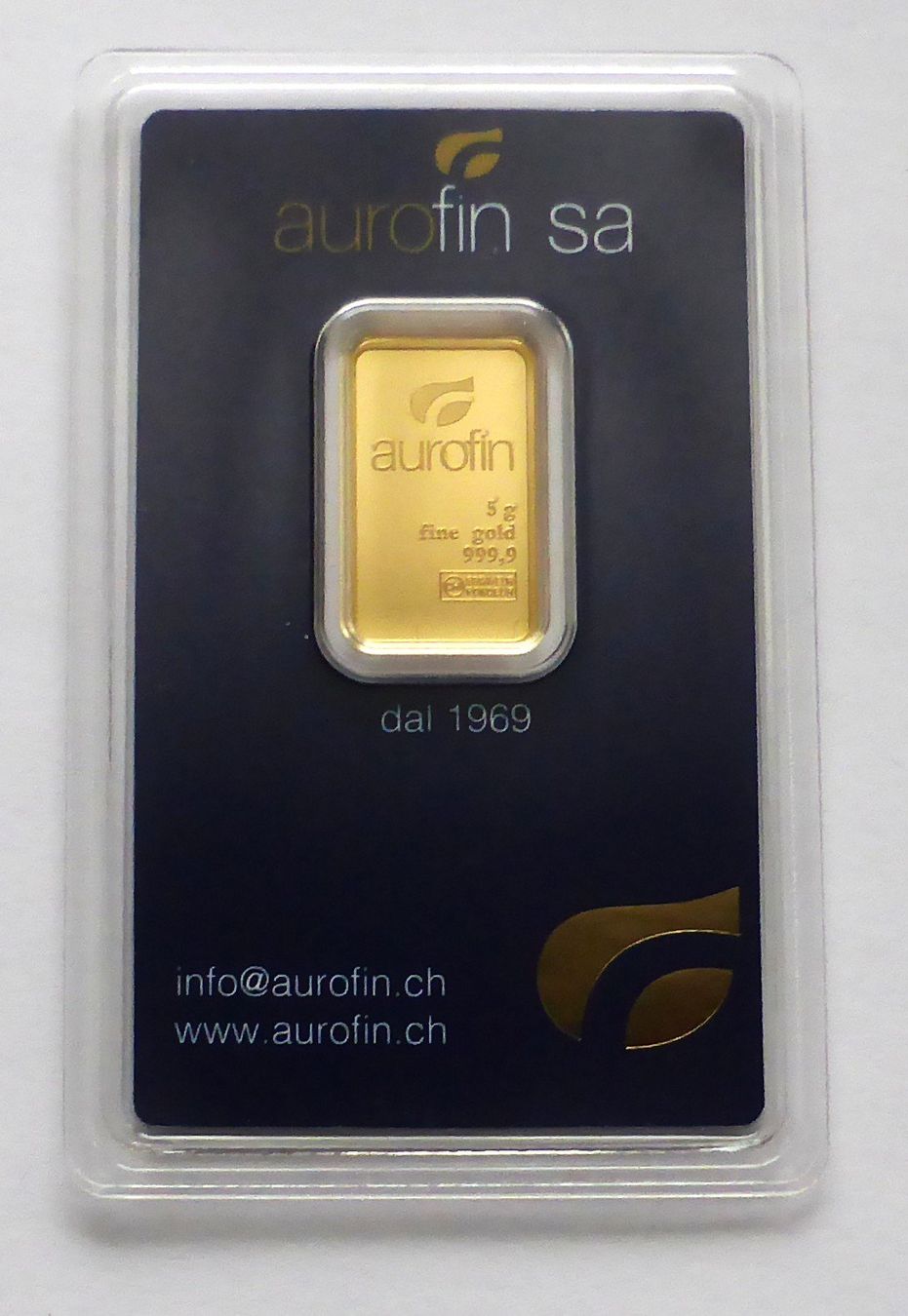 5g Goldbarren 999.9 - AUROFIN SA - AA Serie (Neu und originalverpackt ...