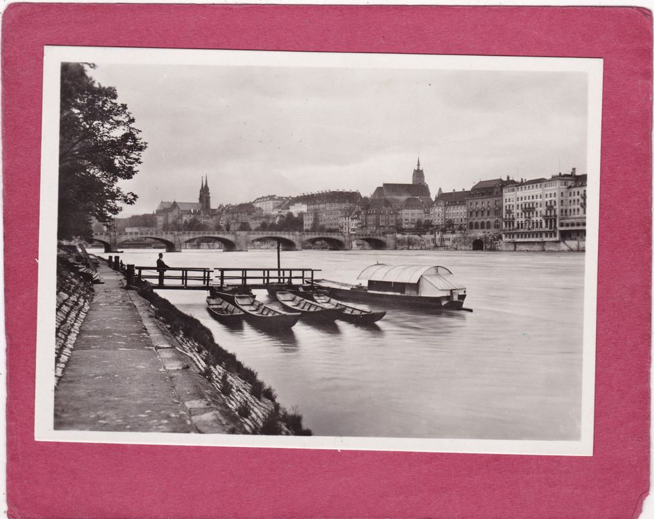 Basel Mittlere Rheinbrücke Martinskirche und Münster 1936 (Gebraucht) in Herisau für CHF 1 – mit ...