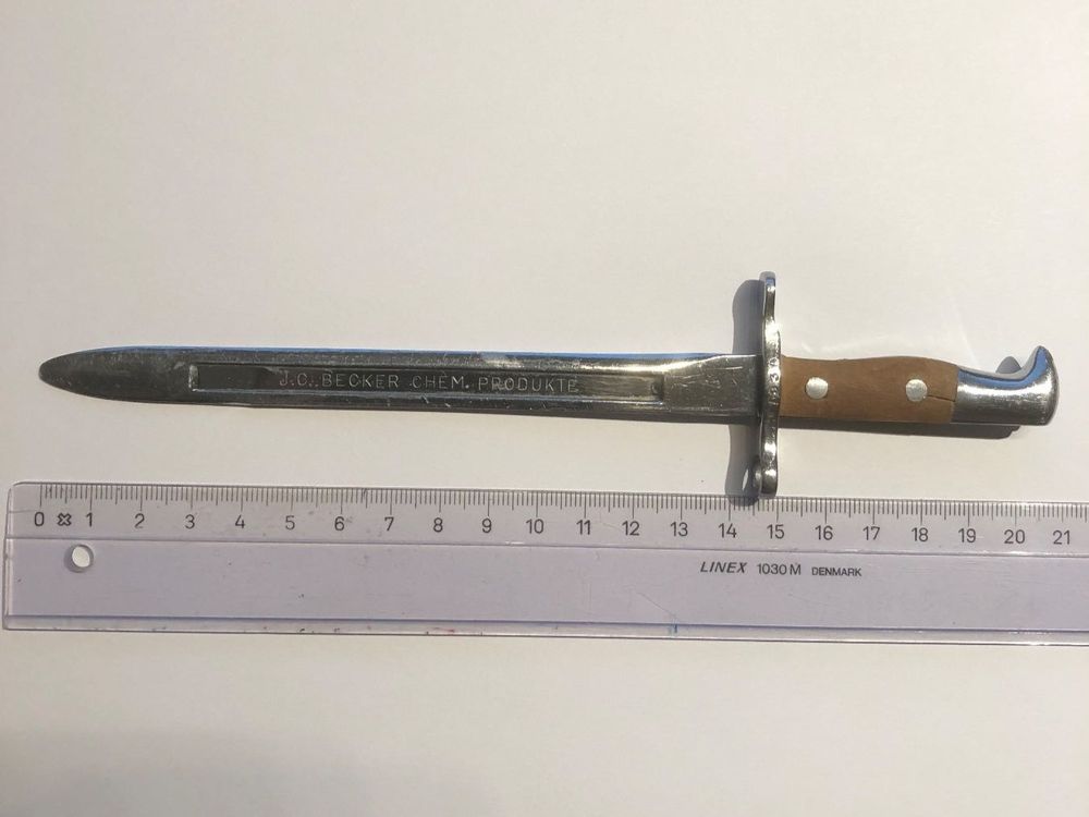 Bajonett der Schweizer Armee / Brieföffner (Vintage) 1939 (Gebraucht) in Zürich für CHF 18 – mit ...