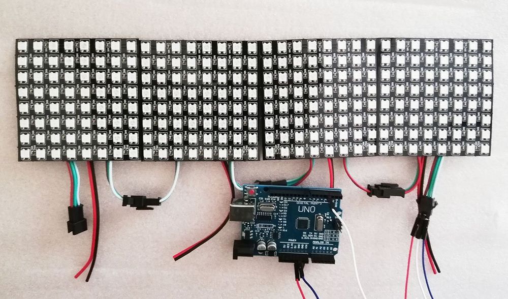 WS2812B Digital Panel 5050 RGB Matrix Flexible Screen 32x8 | Kaufen auf ...