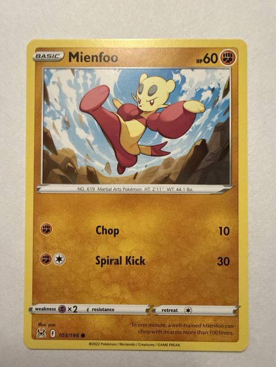 Mienfoo (Pokémon Karte - Common) (Neu (gemäss Beschreibung)) in Lyss ...