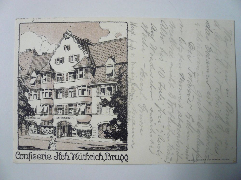 LithoAK BRUGG, Confiserie Hch. Wüthrich (Gebraucht) in Oberhofen am Thunersee für CHF 9 – mit ...