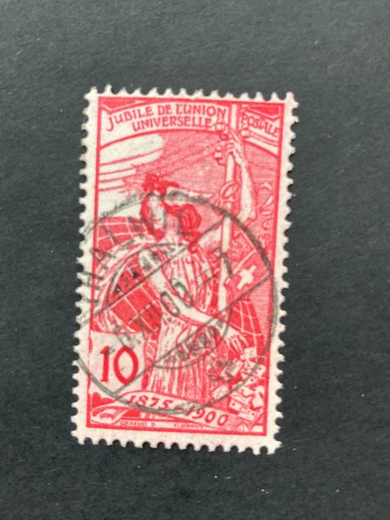 Schweiz 1900 UPU 10 Rp. Vollstempel THALWIL 6.XII.00 (Gebraucht) in Liestal für CHF 1 – mit ...