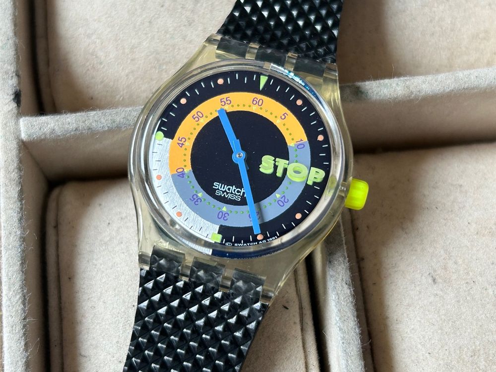 Montre Swatch Stop-Watch CAFFEE BREAK SSK100 neuve 1991 | Kaufen auf ...