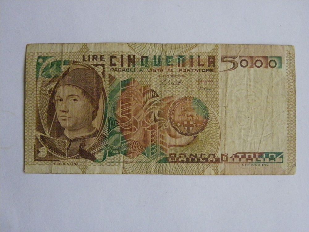 Alte Italienische Lire 5000 Lira Schein Note Geld (Gebraucht) in ...