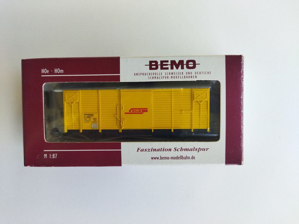Gedeckter Dienstwagen gelb der RhB von BEMO H0m | Kaufen auf Ricardo