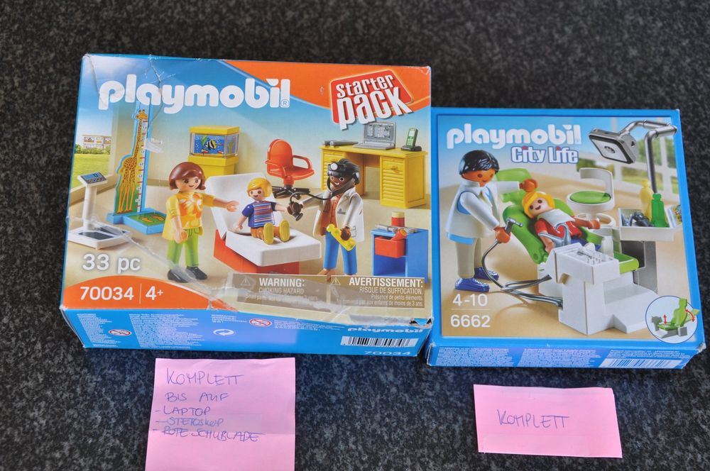 PLAYMOBIL 70034 > Beim Kinderarzt und 6662 > Zahnarzt | Kaufen auf Ricardo