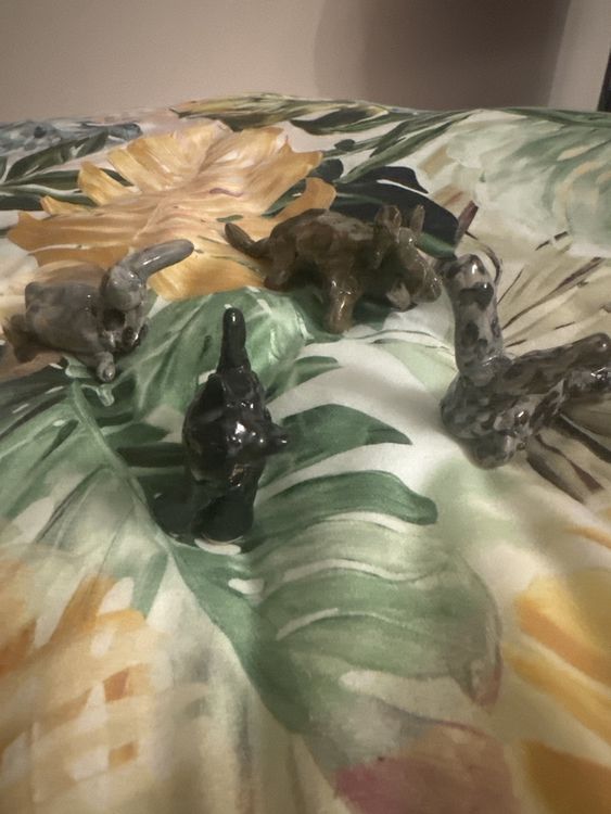 5x lustige Keramik Tierfiguren Set aus Ton (Handgemacht) | Kaufen auf ...