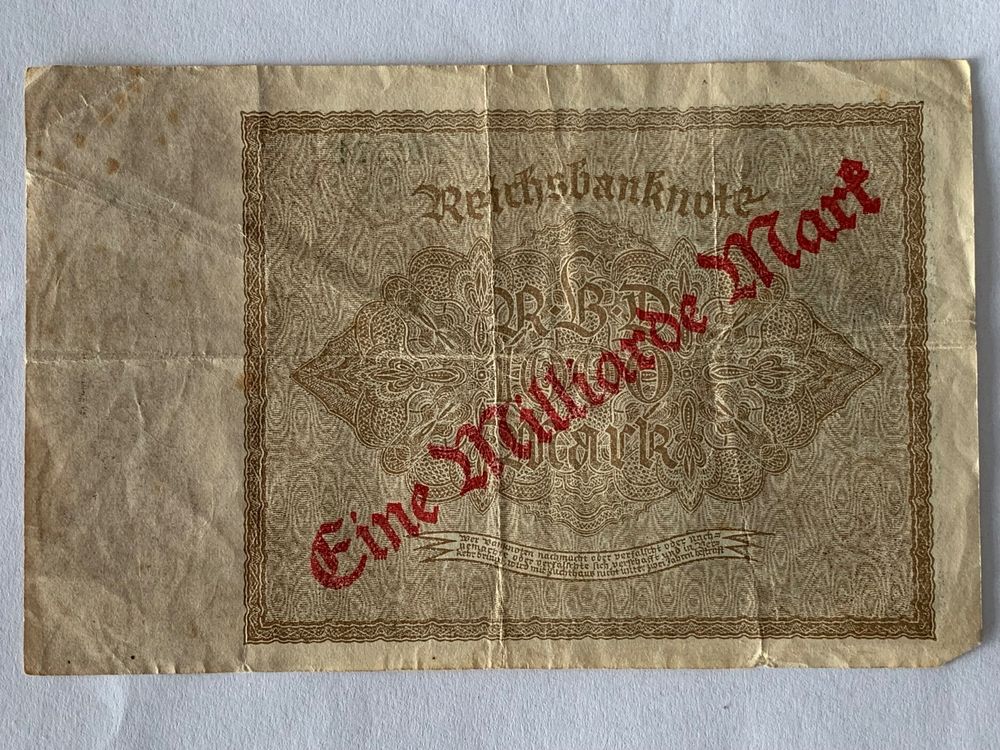 Reichsbanknote 1 Milliarde Mark 1922 ??Preisvorschlag?? (Gebraucht) in Niederrohrdorf für CHF 4. ...