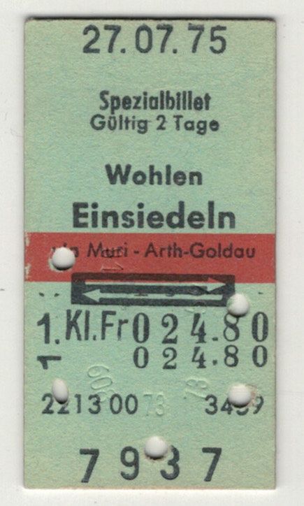 Billet SBB-CFF / Wohlen-Einsiedeln | Kaufen auf Ricardo