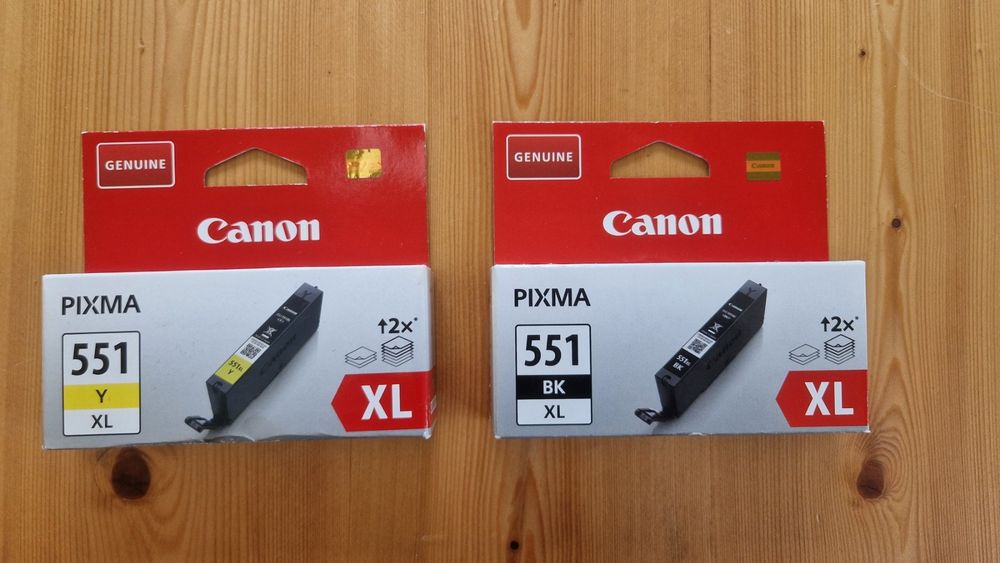 Canon Tinte Pixma 551 XL yellow und black | Kaufen auf Ricardo