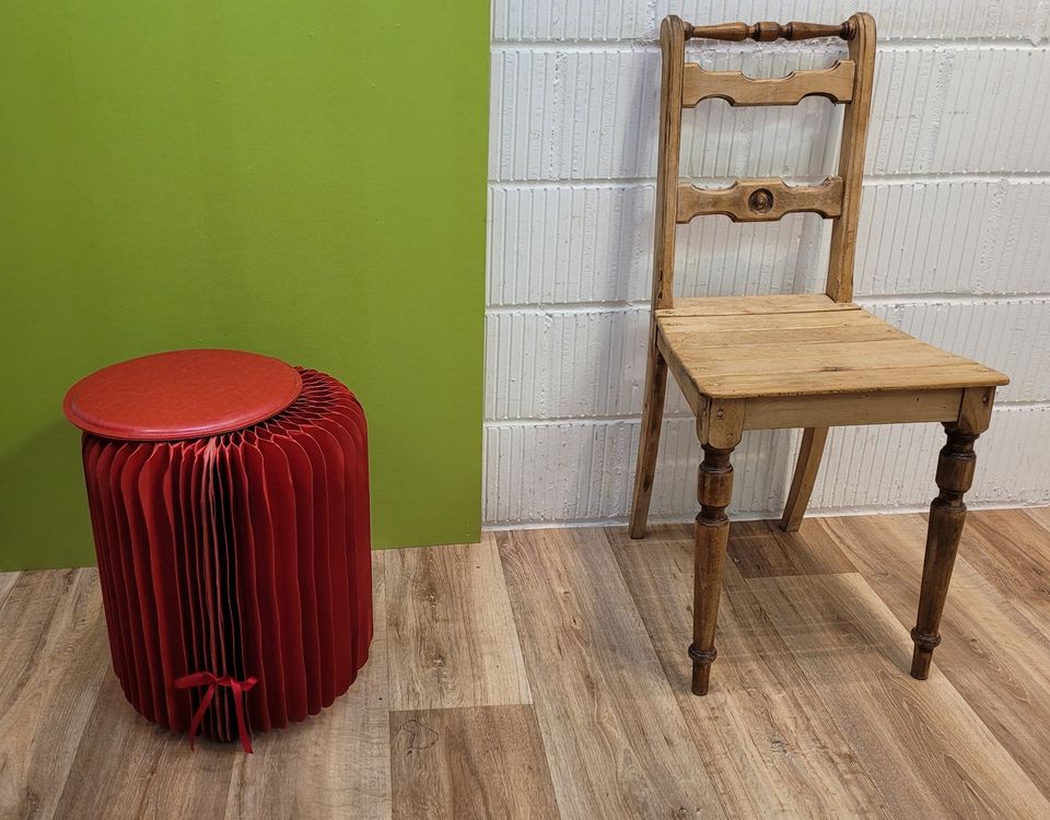STOOLY France Stool Hocker Design Klassiker Waben-Hocker Rot (Gebraucht ...