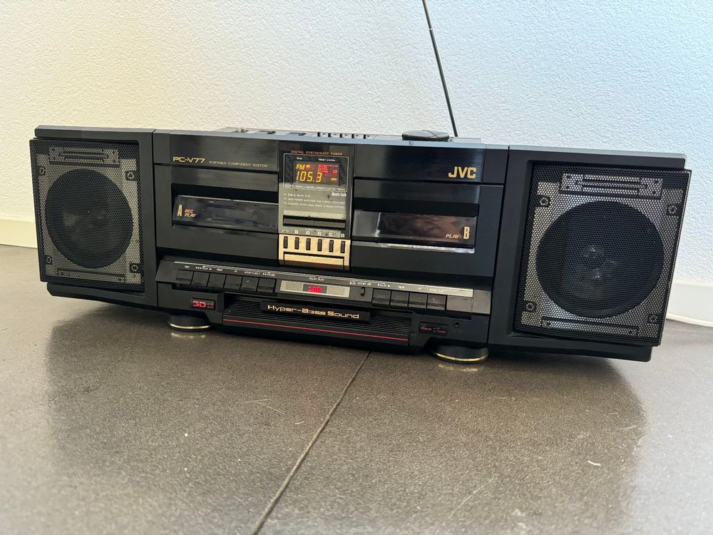 JVC PC-V77 "Boombox" Portable Cassette Tape Player"vintage" (Gebraucht ...
