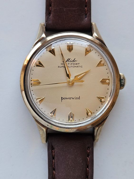 306 Mido Multifort Powerwind Superautomatic Goldkappe | Kaufen auf Ricardo