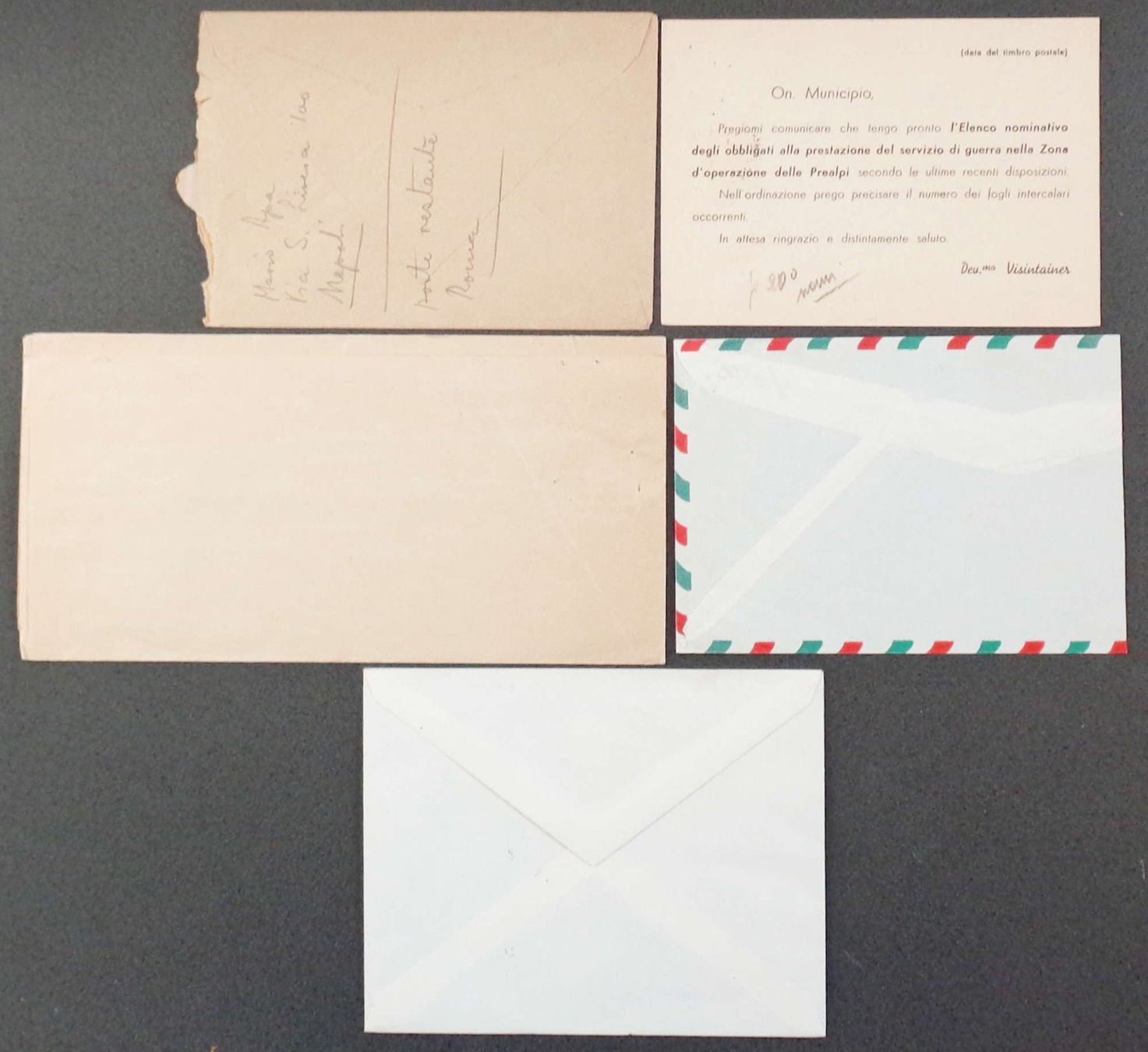 ITALIA: 5 Poststücke aus 1930–1975 (Gebraucht) in Zürich für CHF 1.5 ...