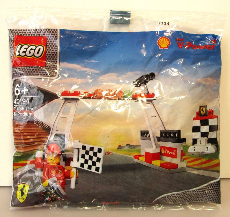 LEGO FERRARI SHELL FINISH LINE & PODIUM POLYBAG - 40194 (Neu und ...