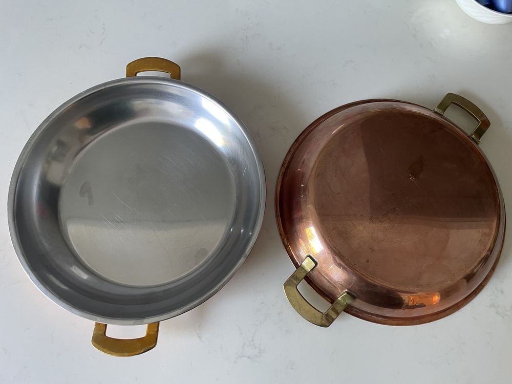 Two Vintage Copper Bottom Stainless Steel Cookware Set (Gebraucht) in ...