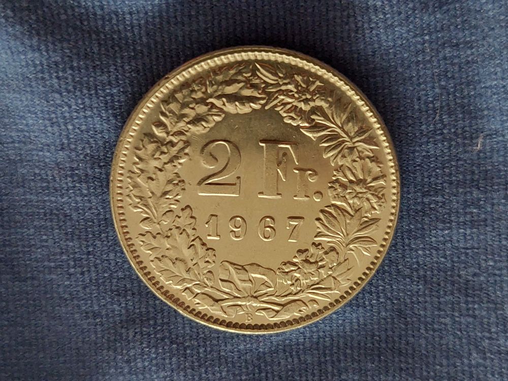 2 FRANKEN 1967 SUPER ERHALTUNG (Gebraucht) in Elsau für CHF 10 – mit Lieferung auf Ricardo kaufen