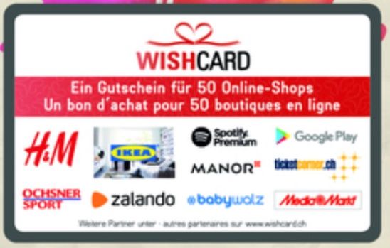WISHCARD - Bon de CHF 50.00 | Kaufen auf Ricardo