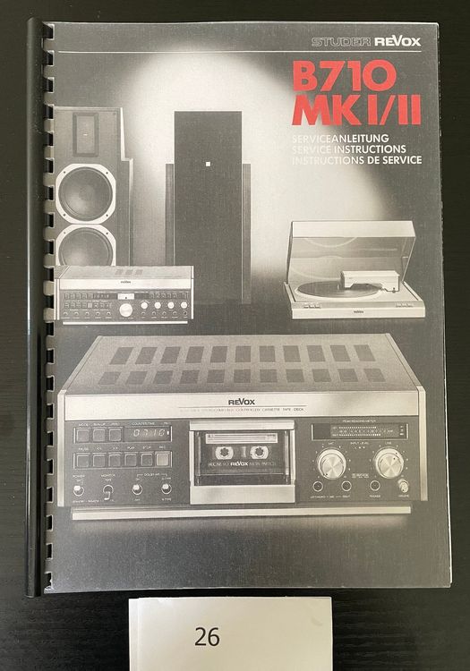 REVOX Serviceanleitung + Pläne zu B710 MKI/II (Kopie) (26) (Gebraucht ...