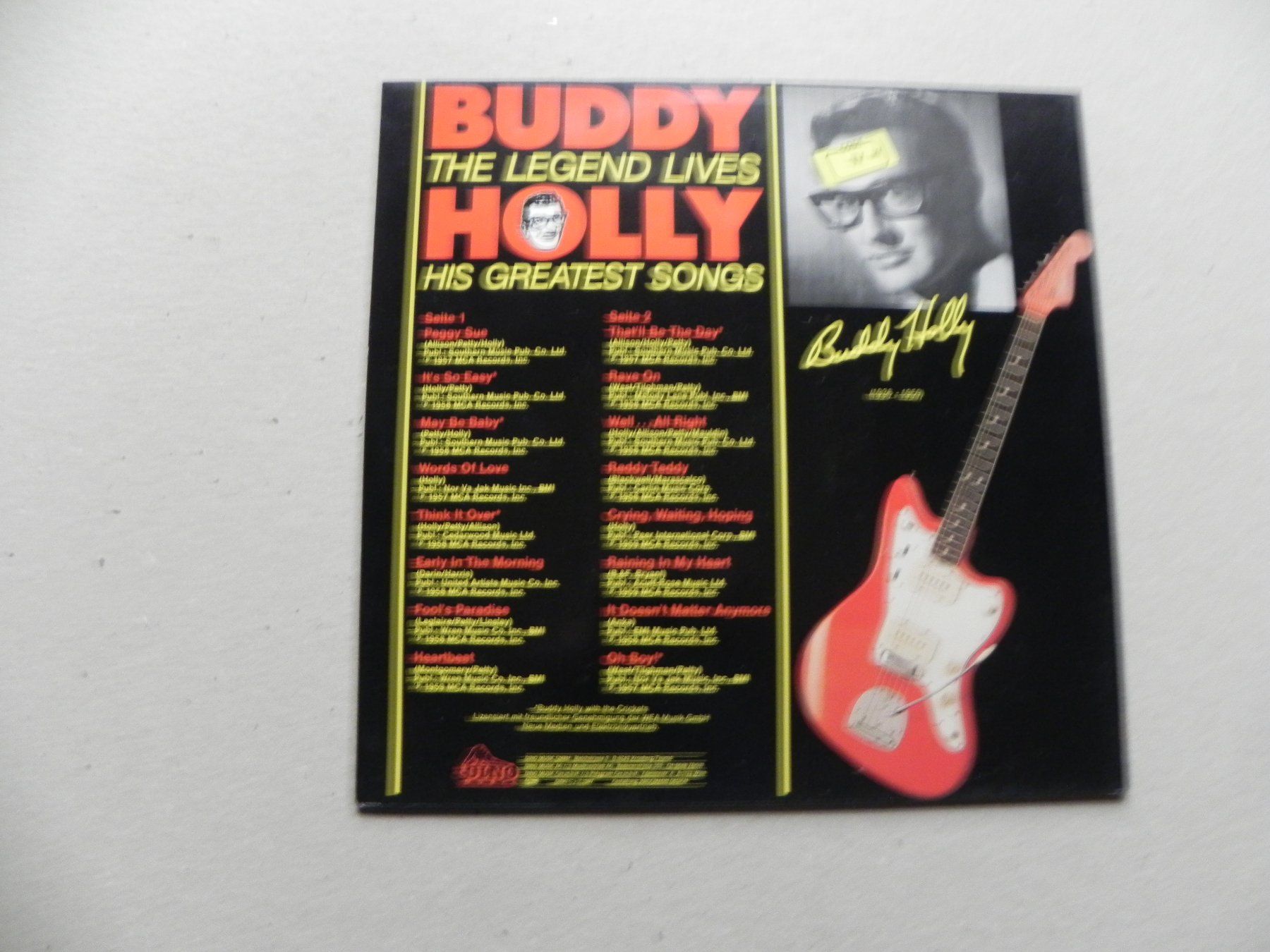 LP USA Rock`n`Roll Legend Buddy Holly 1987 Greatest Songs (Gebraucht ...