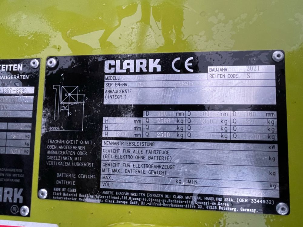 Élévateur stapler Clark gts 25 en l’état de neuf 380 heures (Gebraucht ...