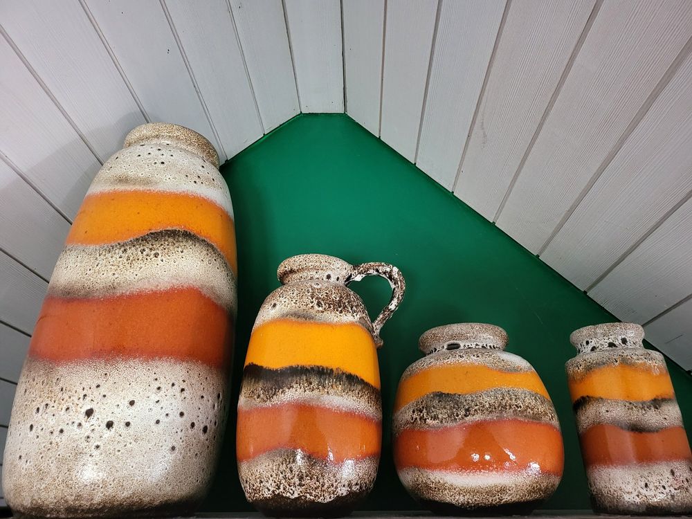 Deutsche Vasen Sammlung Fat Lava Stripes 18, 19, 27 and 47cm (Gebraucht ...