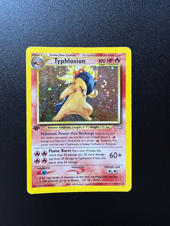 1x POKEMON TYPHLOSION HOLO 1ST EDITION NEO GENESIS CARD ENGL (Gebraucht ...