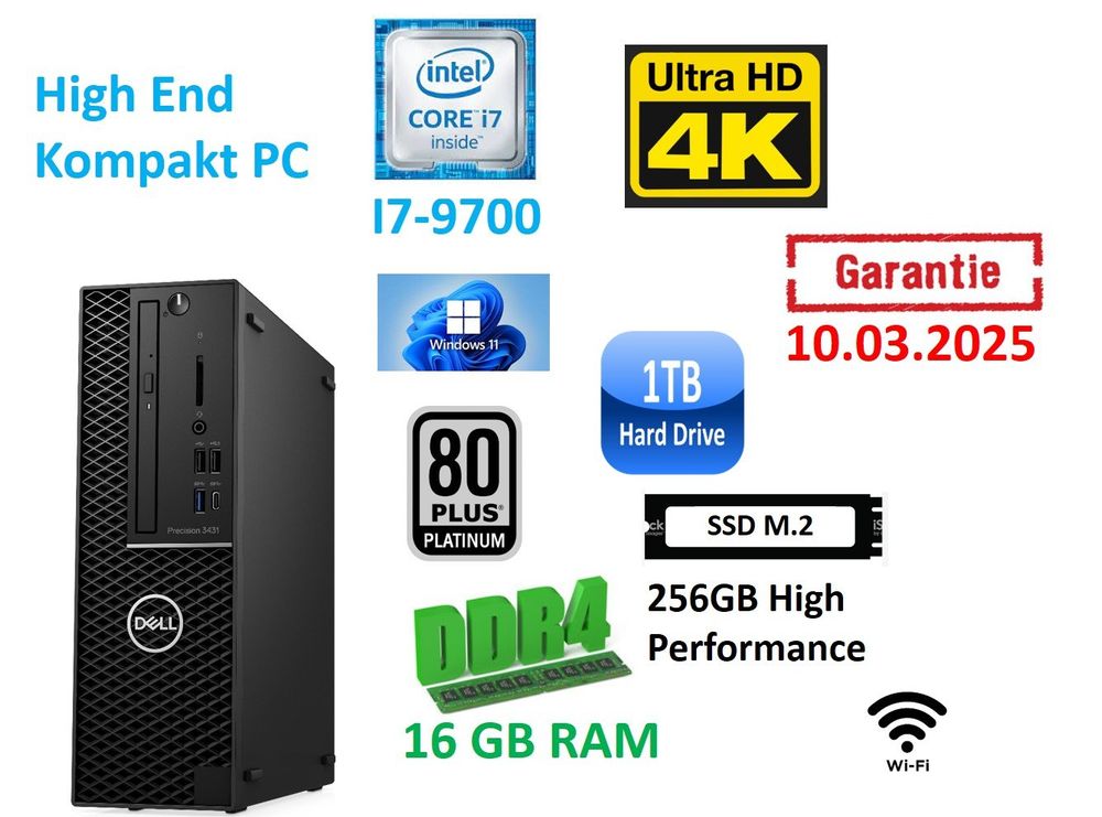 PC Dell 3431 i7-9700 16GB 1TB HDD + 256GB NVME (Gebraucht) in Meggen für CHF 395 – mit Lieferung ...