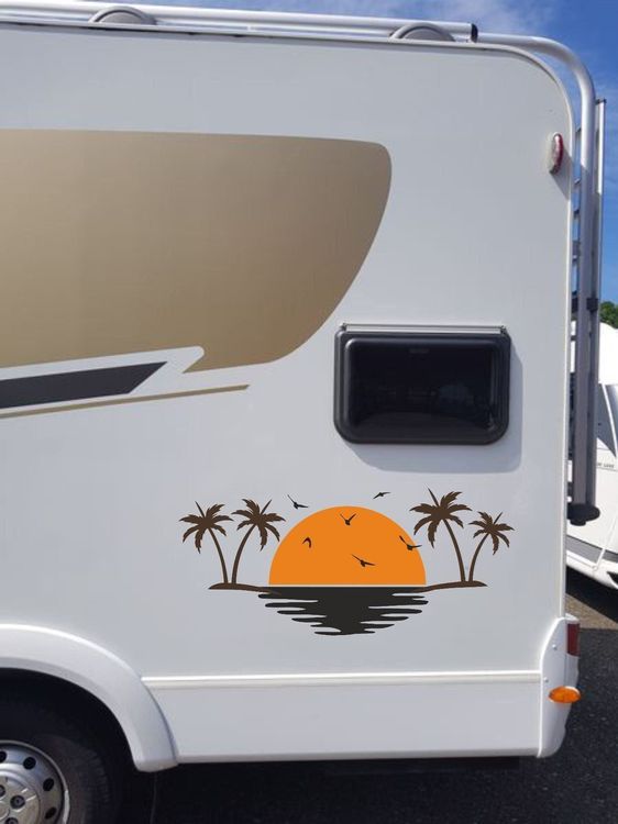Aufkleber Wohnmobil Caravan Palme Sonne | Kaufen auf Ricardo Aufkleber Wohnmobil Caravan Palme Sonne | Kaufen auf Ricardo
