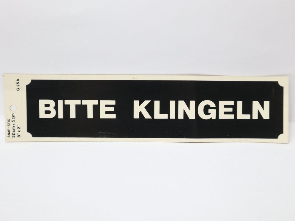 Hinweisschild Bitte Klingeln Aufkleber Vintage (Neu (gemäss ...