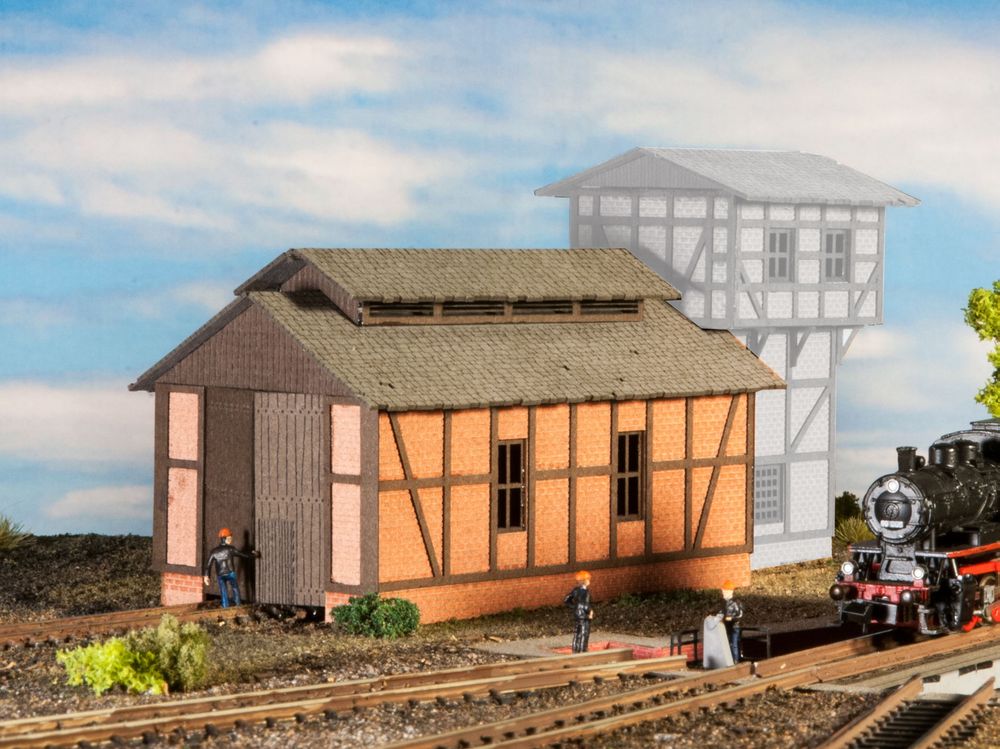 Modellbahn Union N-B00045 Lokschuppen ohne Wasserturm (Neu und ...
