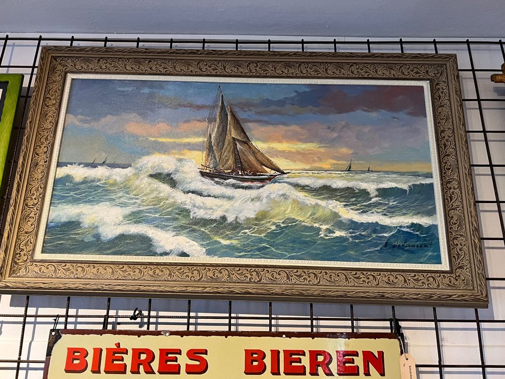 Grosses Ölgemälde Schiff Meer Signiert | Kaufen auf Ricardo