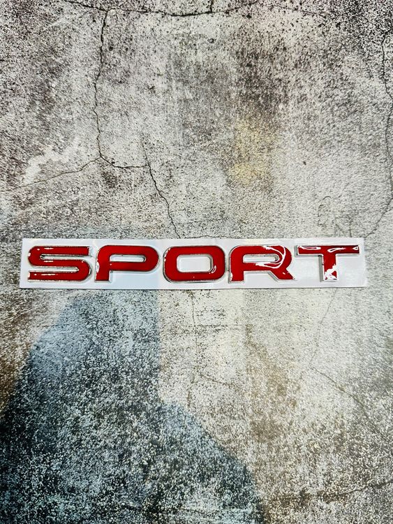 Range Rover Sport Emblem Logo Schriftzug Rot/Chrom Neu (Neu und ...