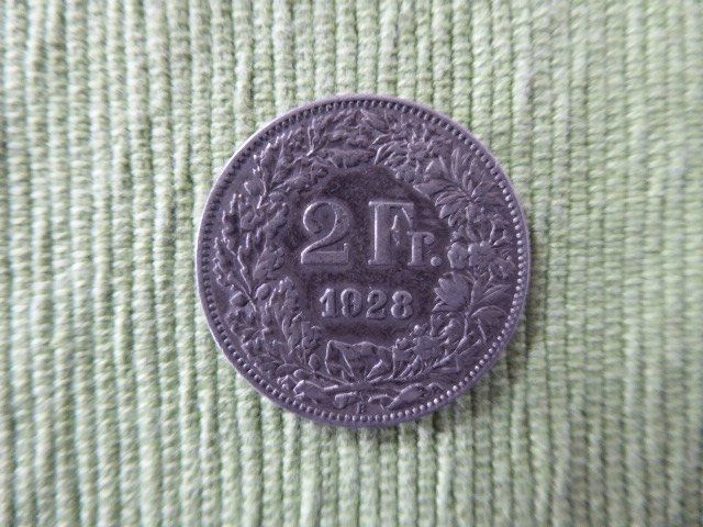 2 Franke Münze von 1928 (Gebraucht) in Romanshorn für CHF 6 – mit Lieferung auf Ricardo kaufen